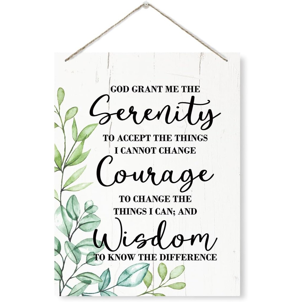 God grant me serenity courage wisdom sign, motivational wall sign ...