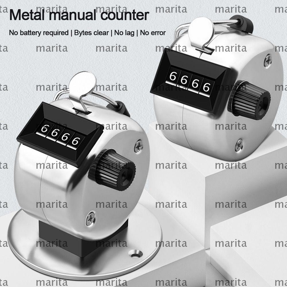 MARITA Manual Counting, Metal Hand Held Mechanical Counter, Portable 4 ...