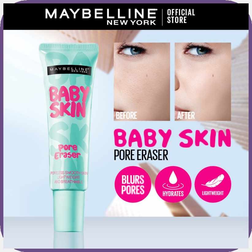 Maybelline$g~Baby?Lh~Skin?LF~Instant?Sl~Pore?AN~Eraser?eo~Lightweight?X~Gel>k}Primer Make Up ...