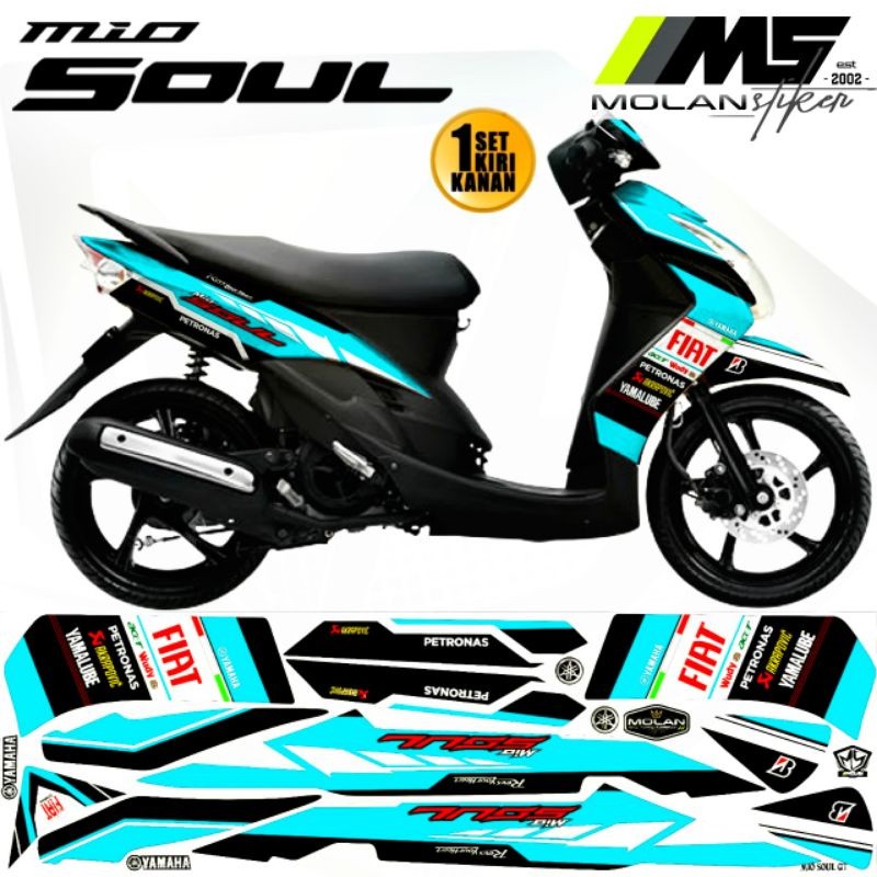 Decal Sticker Striping Variations Mio Soul Karbu 2006-2012 (FIAT Yamaha ...
