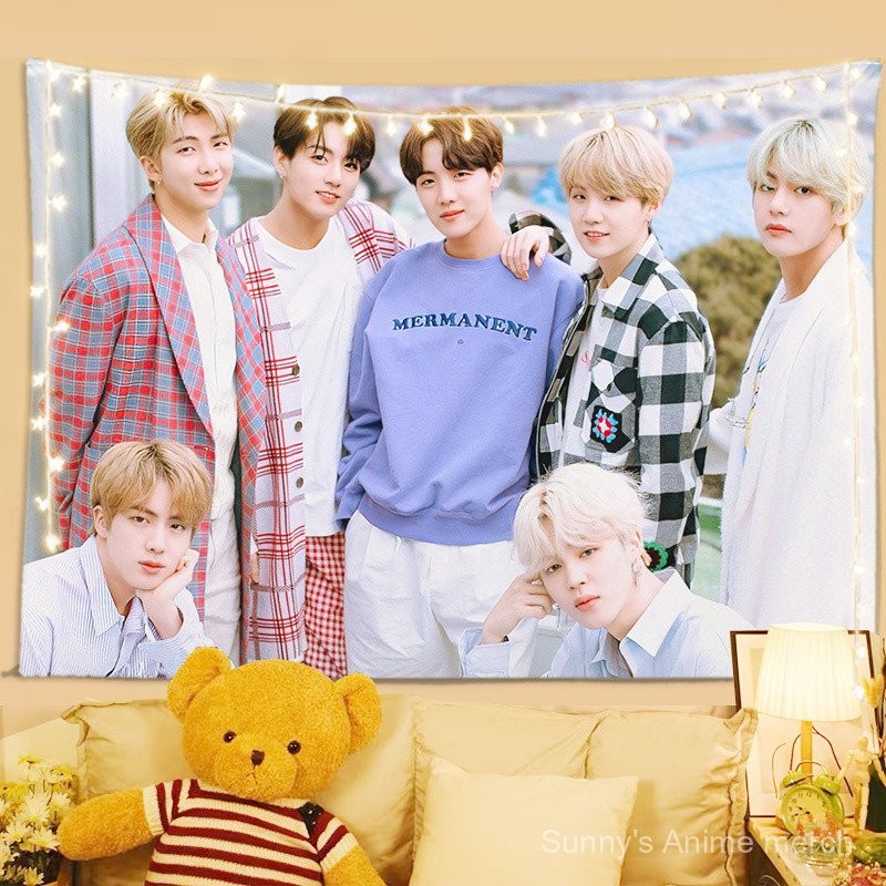 BTS Bullet-Proof Youth League Background Fabric Star Support Hanging ...