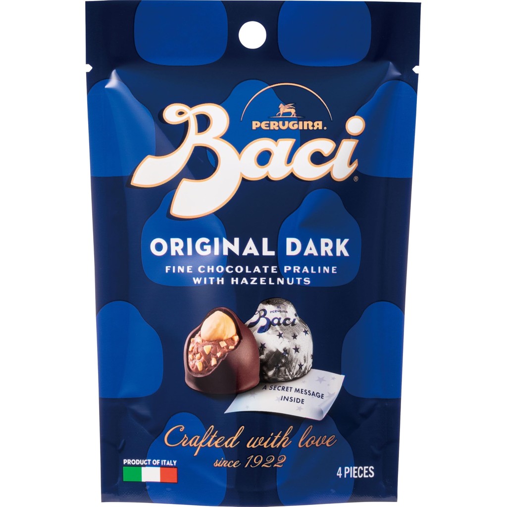 BACI Original Dark Chocolate BAG 4P (Individually Wrapped Italian Gift ...