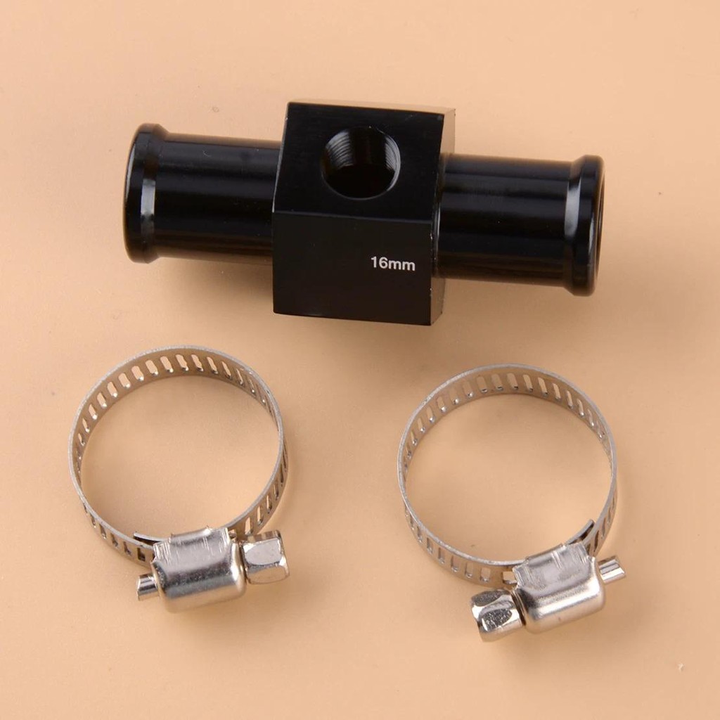 16mm Black Car Water Temp Temperature Gauge Sensor Joint Pipe Radiator ...