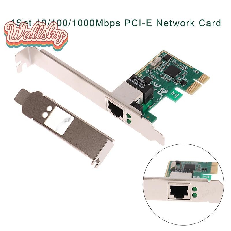 Wallsky> 1Set 10/100/1000Mbps Gigabit Ethernet PCI Express PCI-E Network Card RJ-45 LAN Adapter ...
