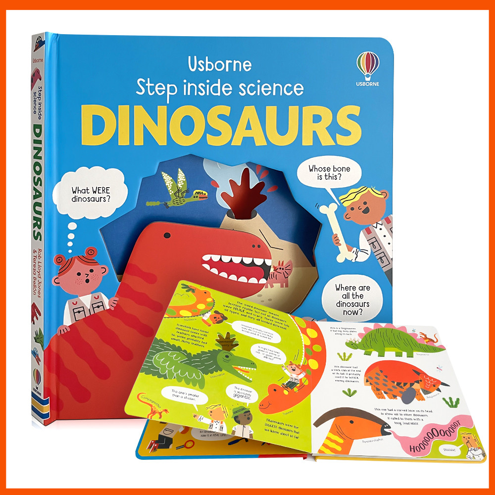 Usborne Step Inside Science Dinosaurs English Educational Picture Book ...