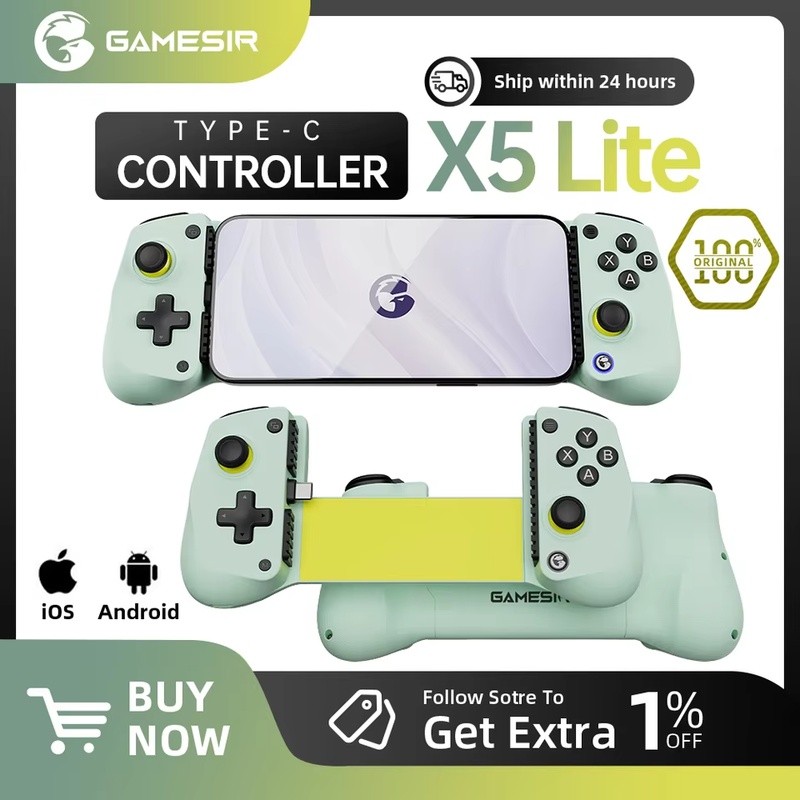 GameSir X5 Lite Type-C wired mobile game controller with Hall effect ...