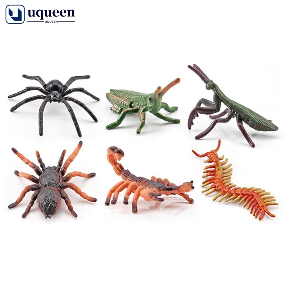 UQUEEN 1Pc Simulated Animal Insects Figurine Beetles Spiders Mantis ...