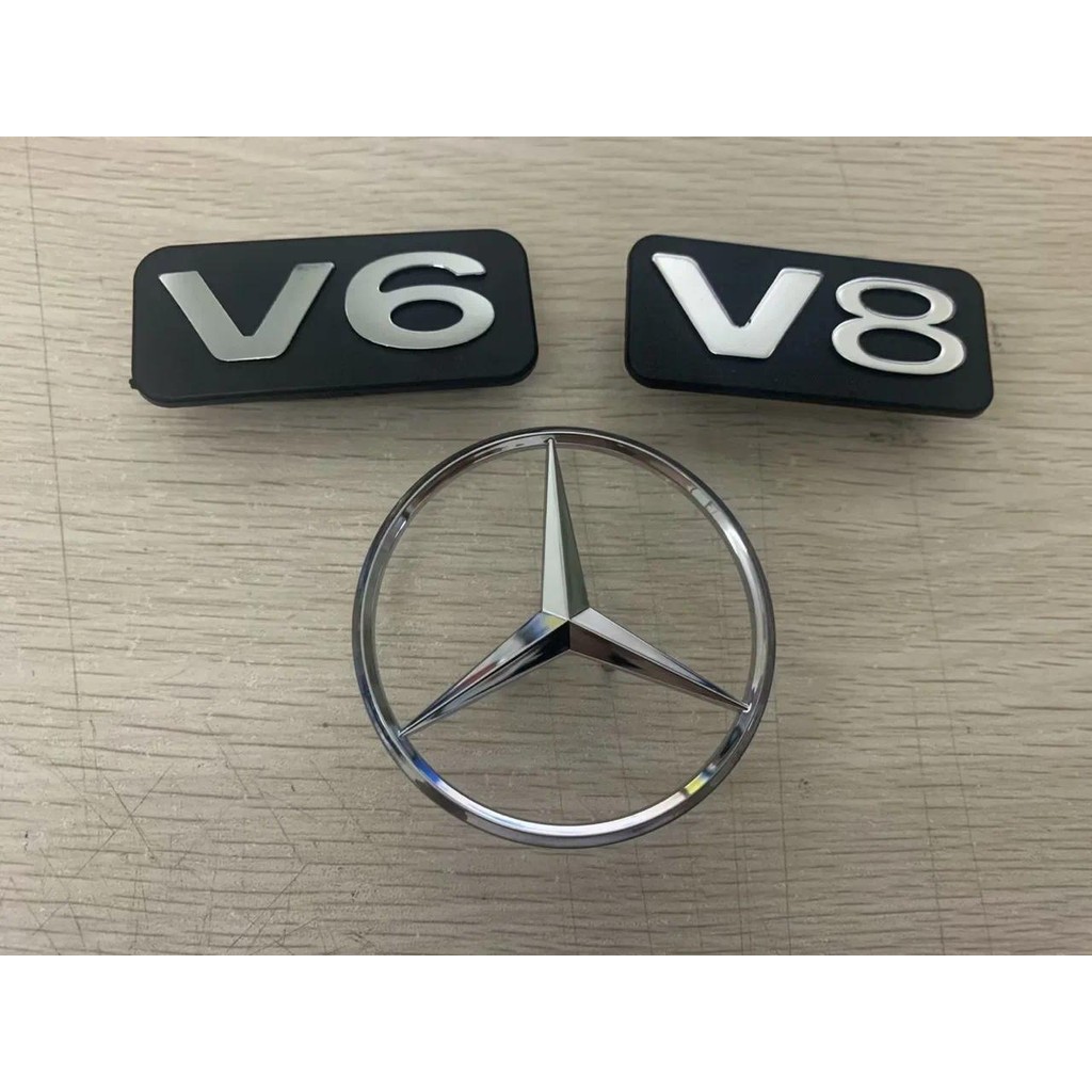Top Quality Engine Cover Badge Emblem Star Logo for V6 V8 S350 R350 ...