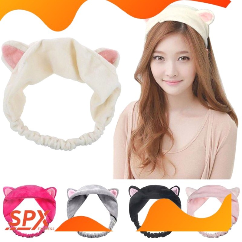 NEW CEHB cat ear headband ear headband korean facial bandana cat ear ...