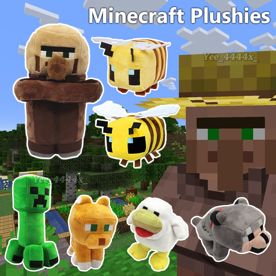 Minecraft Bee Plush Toy Minecraft Chicken/wolf/Villagers Creeper ...