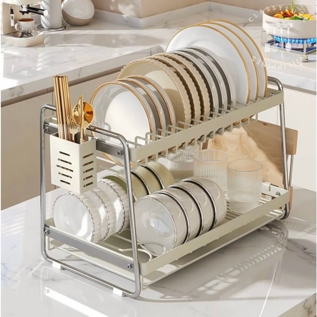 KITkitchen Stainless Steel Kitchen Multi-functional Dish Rack Bowl Dish ...