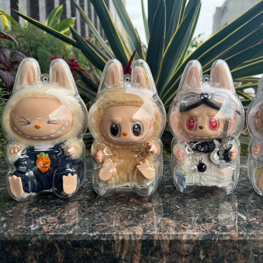 labubu Sitting Party Transparent Protective Shell Automobiles Curtain ...