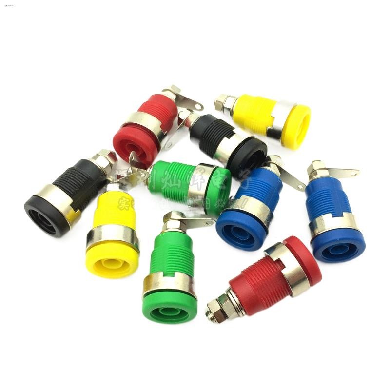 COD☆4mm banana plug socket pure copper nickel-plated binding post plug ...