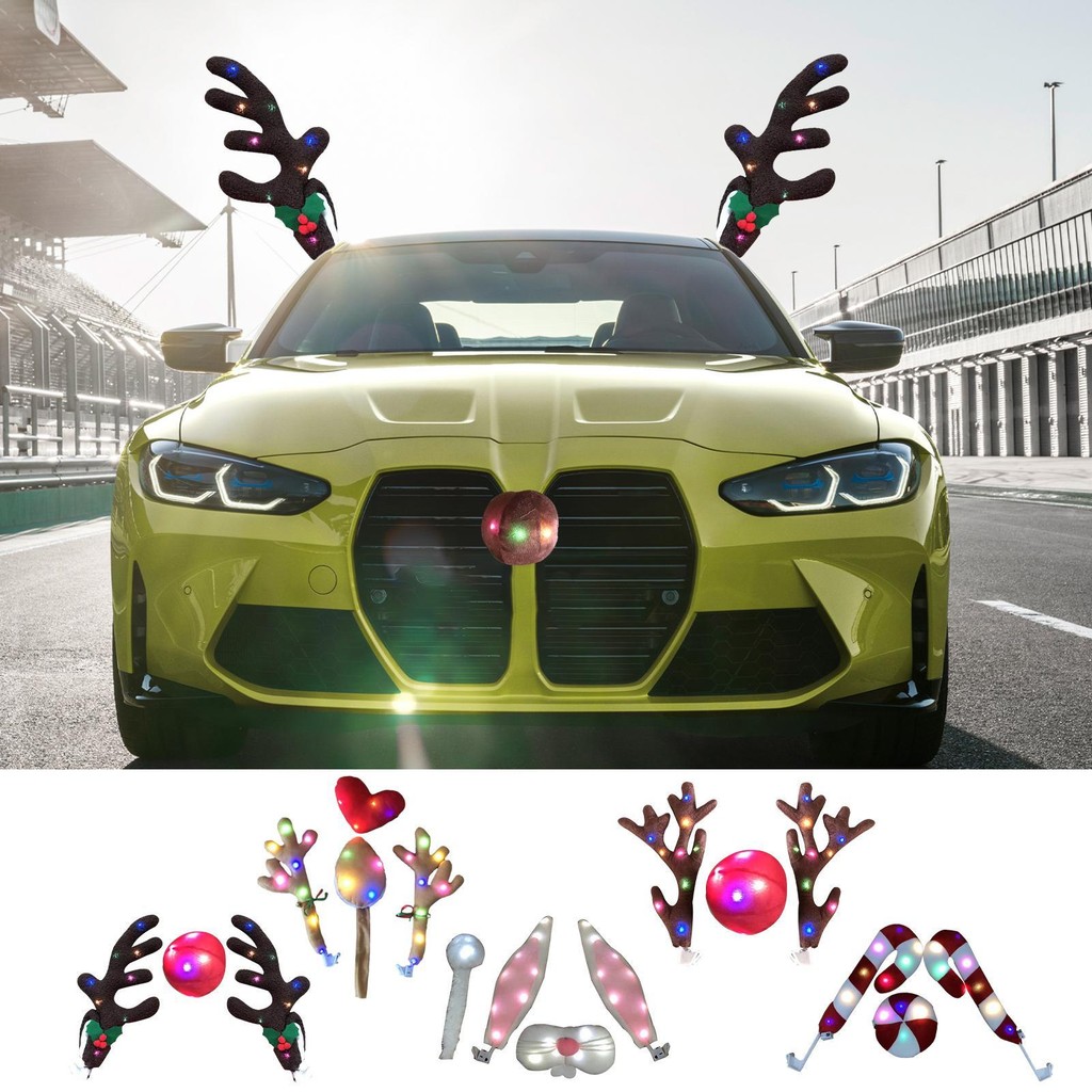Reindeer Antlers for Cars Led Lights Reindeer Antlers and Nose ...