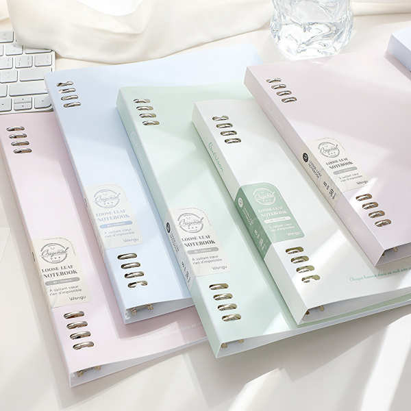 binder binder refill New Simple Cream Detachable Notebook Case Metal ...