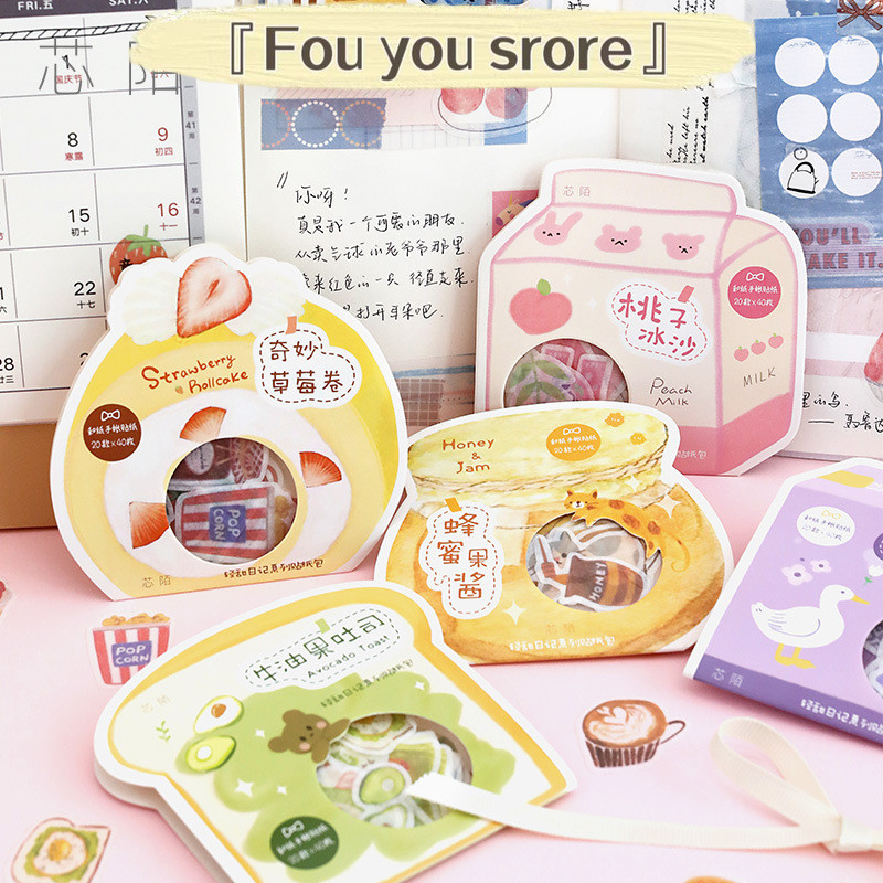 【Lequ】40PCS Cute Fruits DIY Hand Account Sticker Pack Scrapbook ...