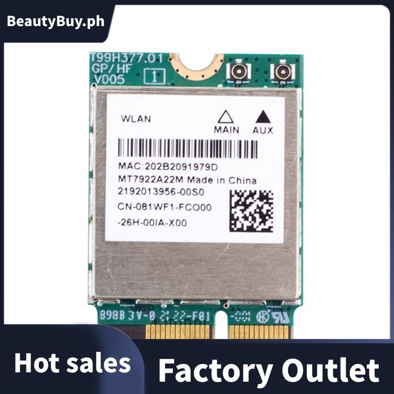 WiFi 6E MT7922 M.2 Wireless Card 5374Mbps Bluetooth 5.2 Network Adapter 802.11ax 2.4G/5G/6GHz ...