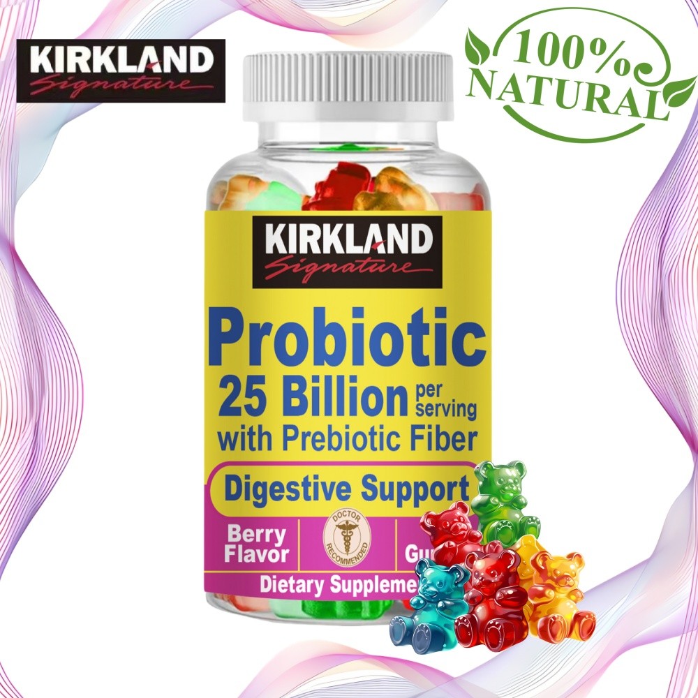 Kirkland 25 Billion Probiotic + Prebiotic Gummies: Boost Digestive Function, Support Gut Health ...