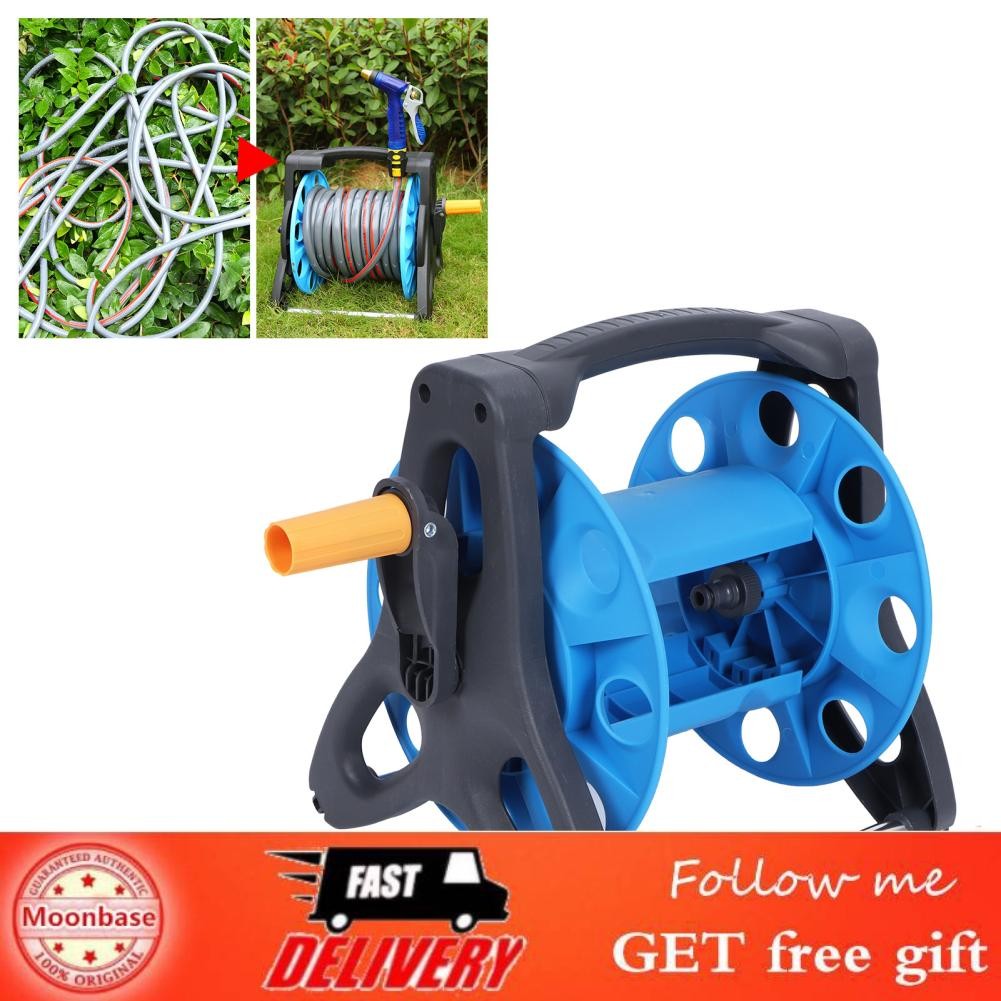 Moonbase Portable Garden Hose Reel Rack With Folding Handle For Outdoor ...