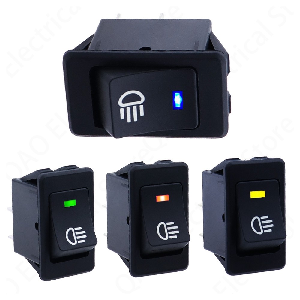 JTFY ️12v 35a car mount fog light switch with transparent 2 digit 4 pin ...