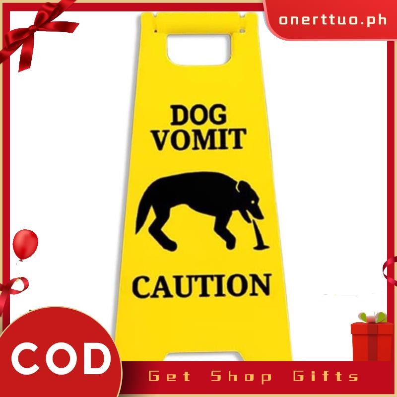 Vomit Sign,4 Inch Vomit Wet Floor Sign,Vomit Warning Sign Decoration ...