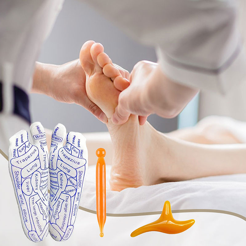 Creative Foot Massage Acupoint Illustrated Socks Massage Health Care ...