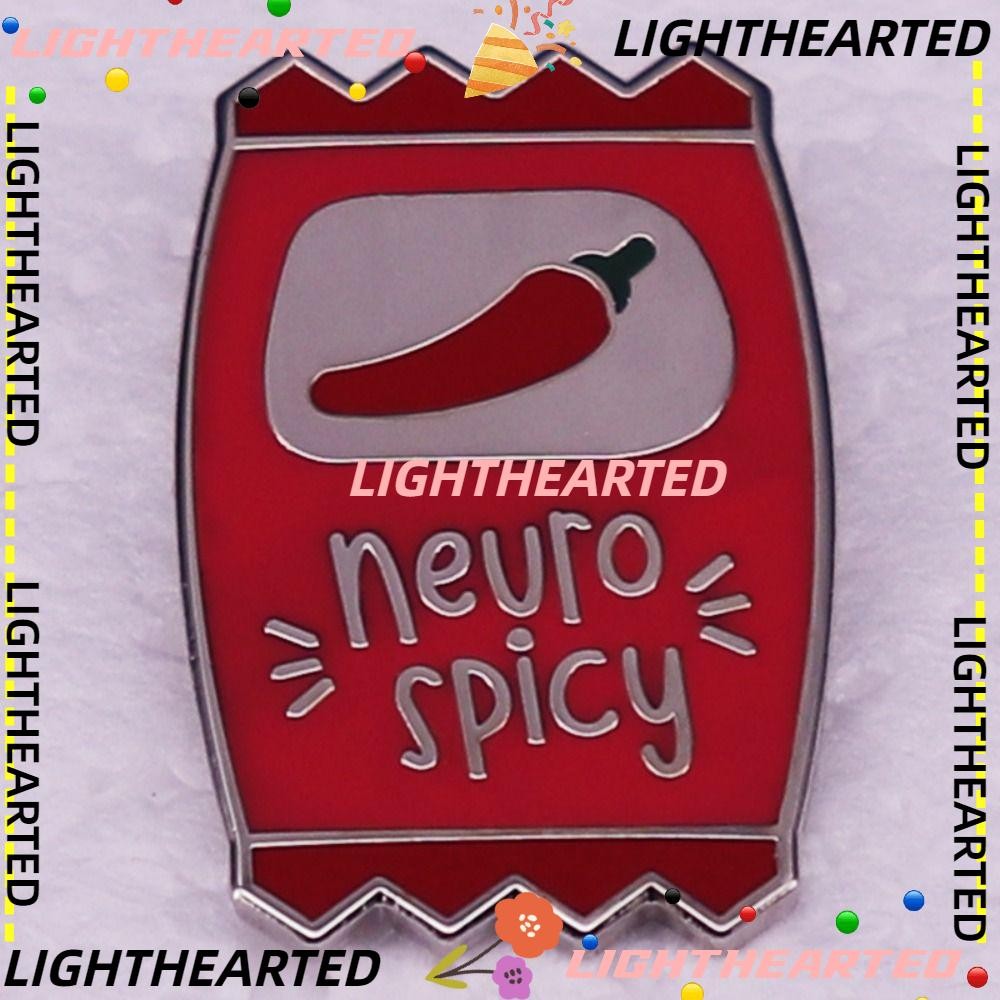 LIGHTHEARTED Pin Badge, Health Awareness Neuro Spicy Sauce Packet ...