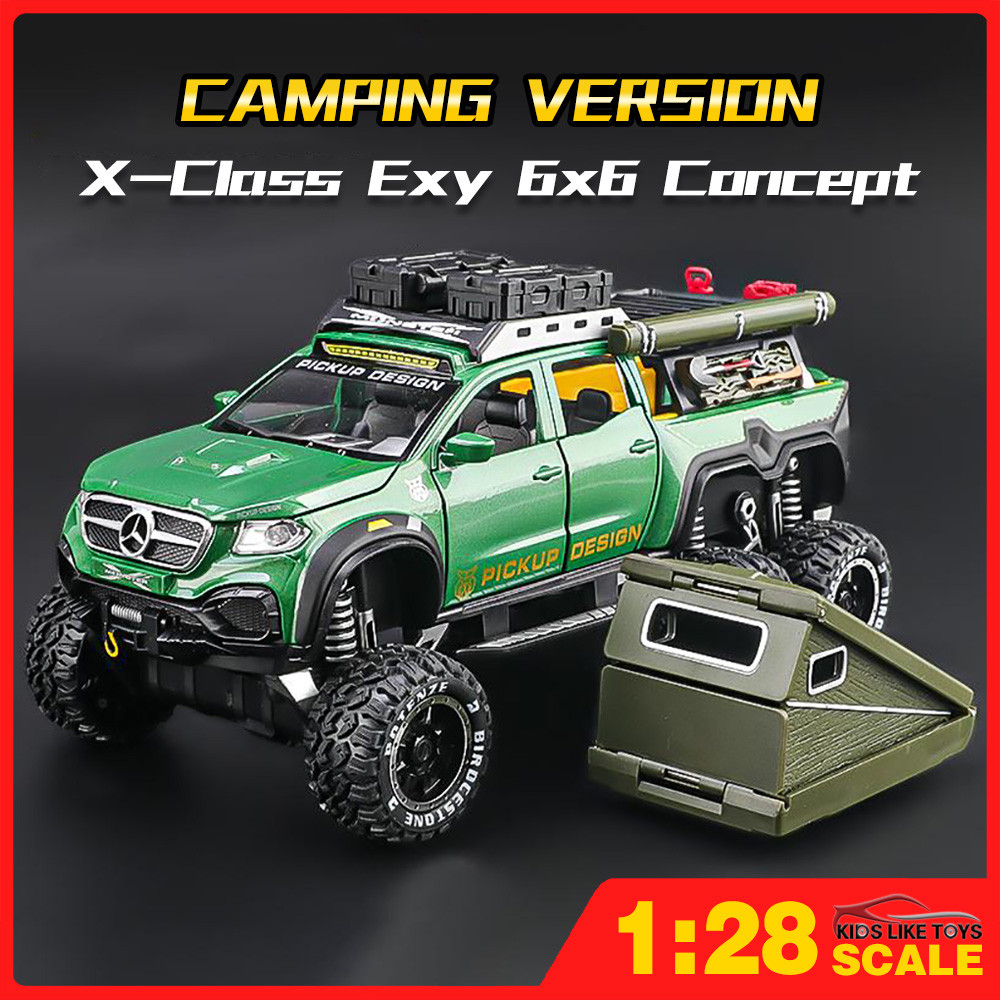 KLT 1:28 Benz X-Class Exy 6x6 Camping Version Diecast Model Car Alloy ...