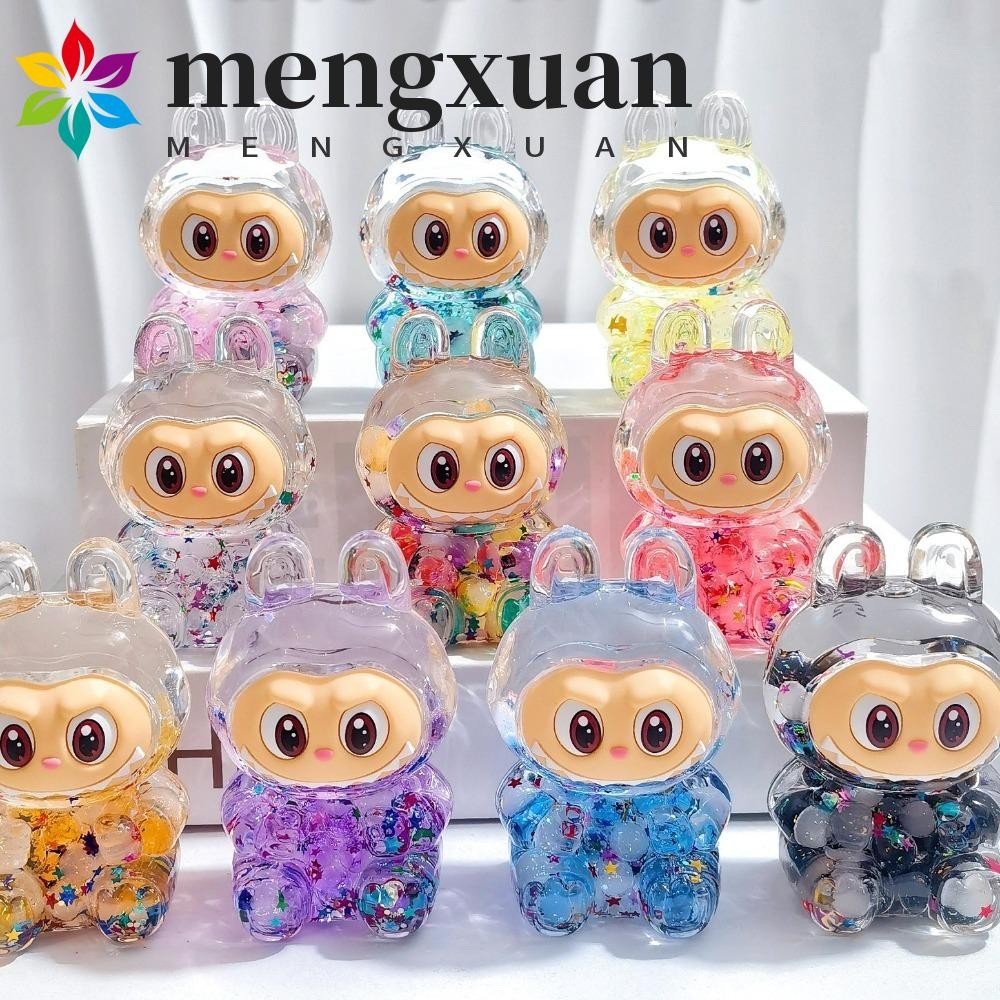 MENGXUAN Candy Color Labubu Dolls, Luminous Mini Cartoon Acrylic Labubu ...