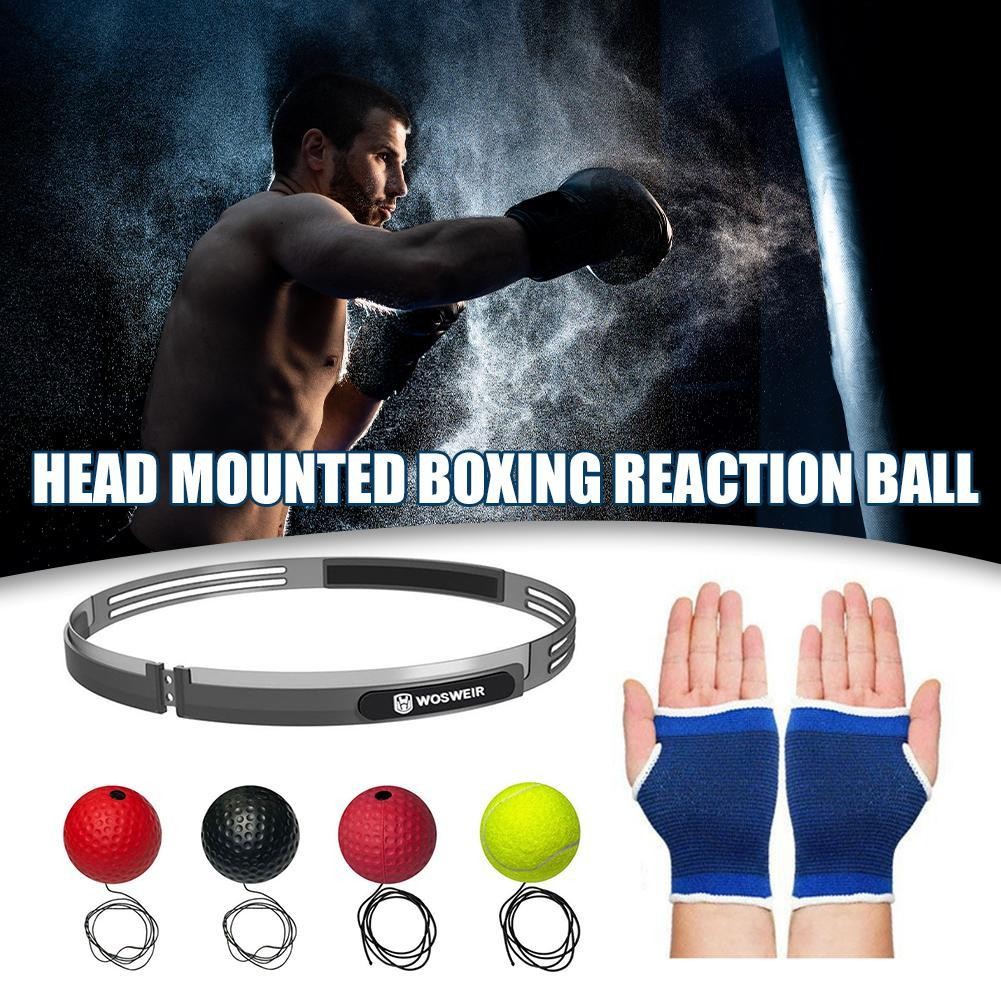 Boxing Training Reflex Ball Interactive Wearable Boxing Ball Set For ...