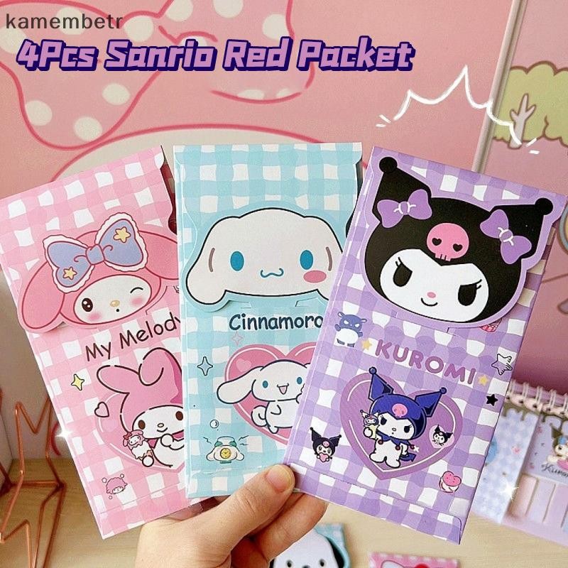 ka 4Pcs Sanrio Hello Kitty Red Envelope Kuromi Cinnamoroll New Year Red ...