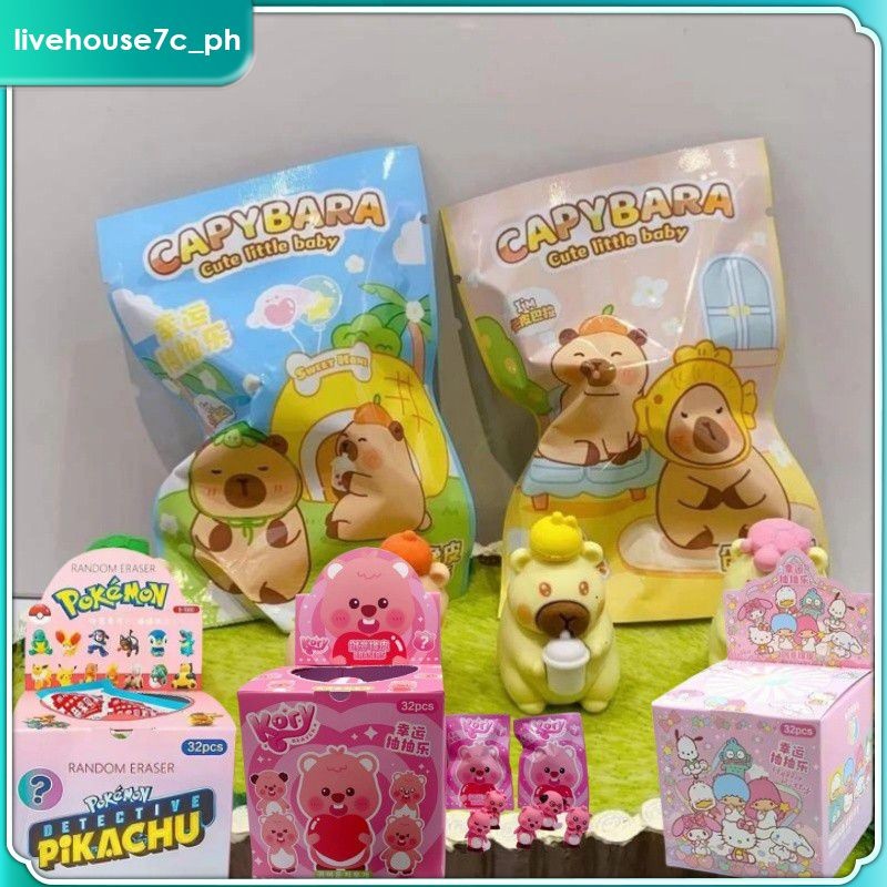 Capybara Eraser Blind Bag Sanrio Loopy Pokemon Cartoon Cute 3D ...