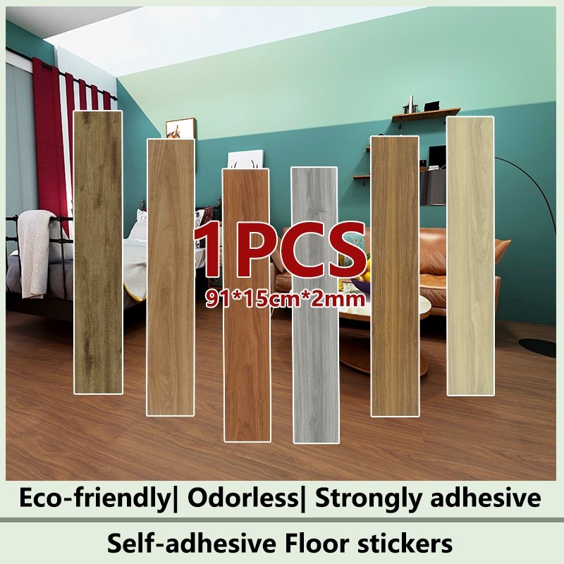 Wooden Vinyl Floor Stickers Self-adhesive PVC Vinyl Wood Tiles For ...