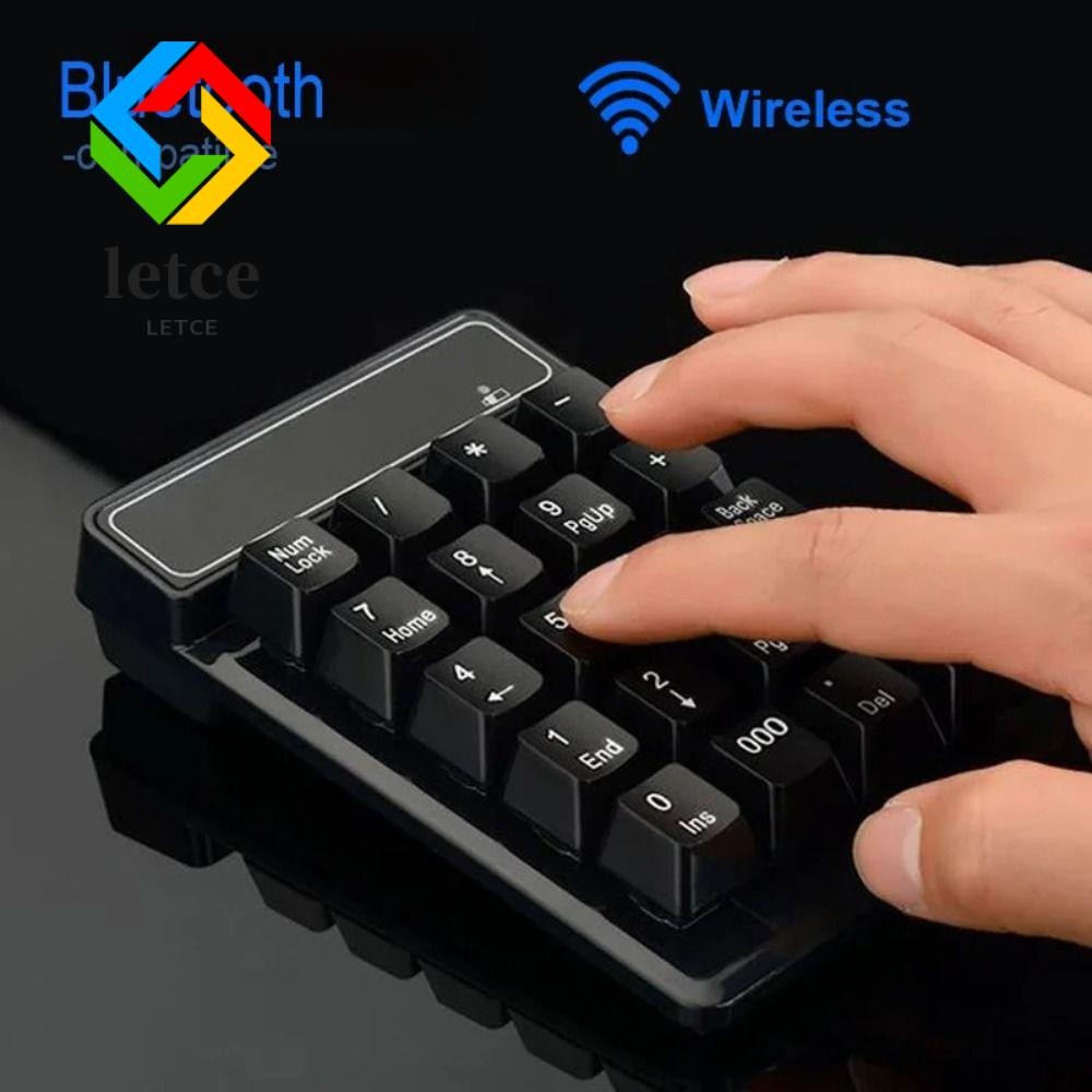 LETCE Wireless Wired Keyboard, Mini 2.4GHz USB Numeric Keypad, Numpad ...