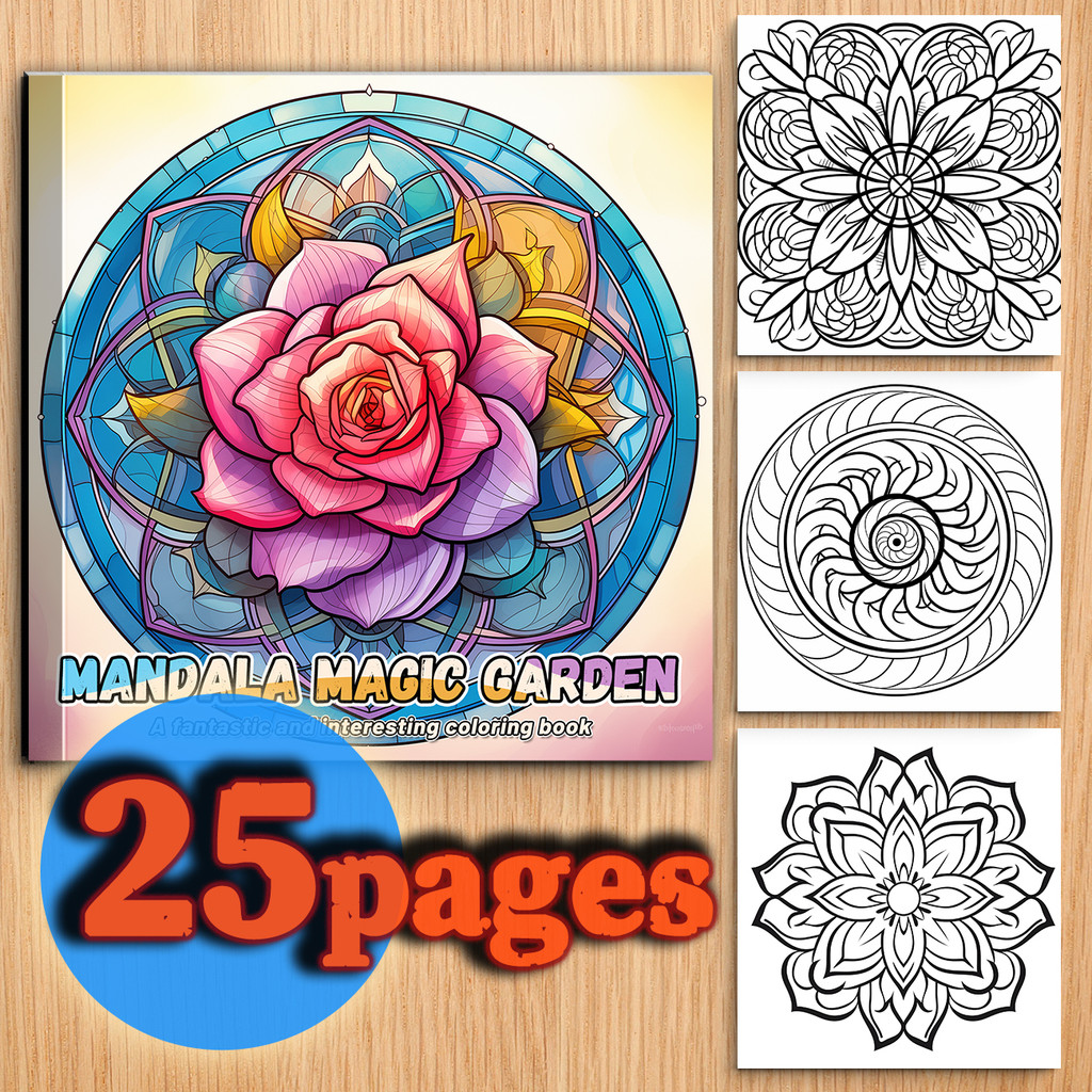 [Mandala Secret Realm] Magic Garden Coloring Book | 25 Healing Style ...