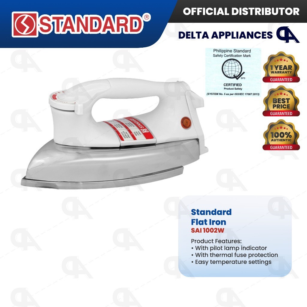 Standard Flat Iron Original Standard Flat Iron SAI 1002 (Black or White ...