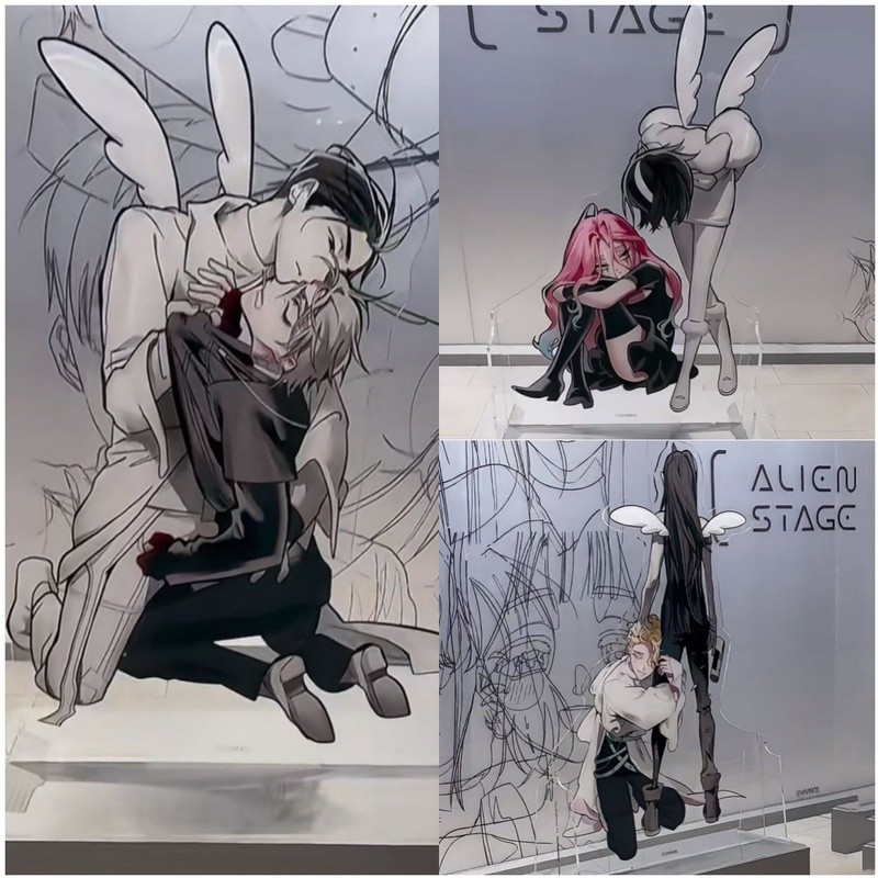 3Pcs/Set Alien Stage Figure Anime Mizi Sua Till Ivan Hyuna Luka Acrylic ...