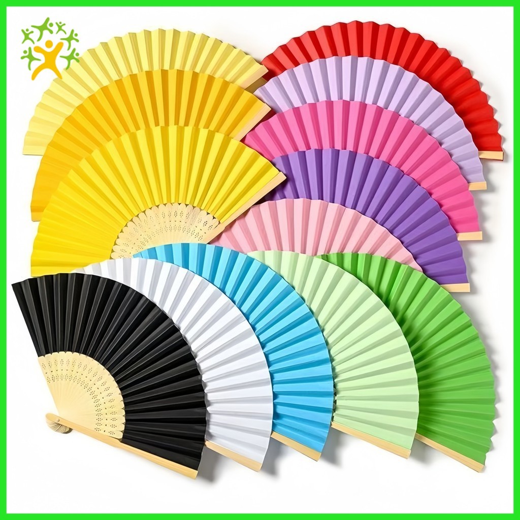 Bamboo Wood Folding Fan Handheld Cool Summer Folding Fans | Shopee ...