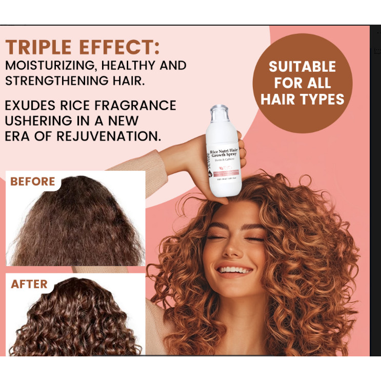 SAUVASINE rice nutrition refreshing scalp care spray plump hair Rice ...