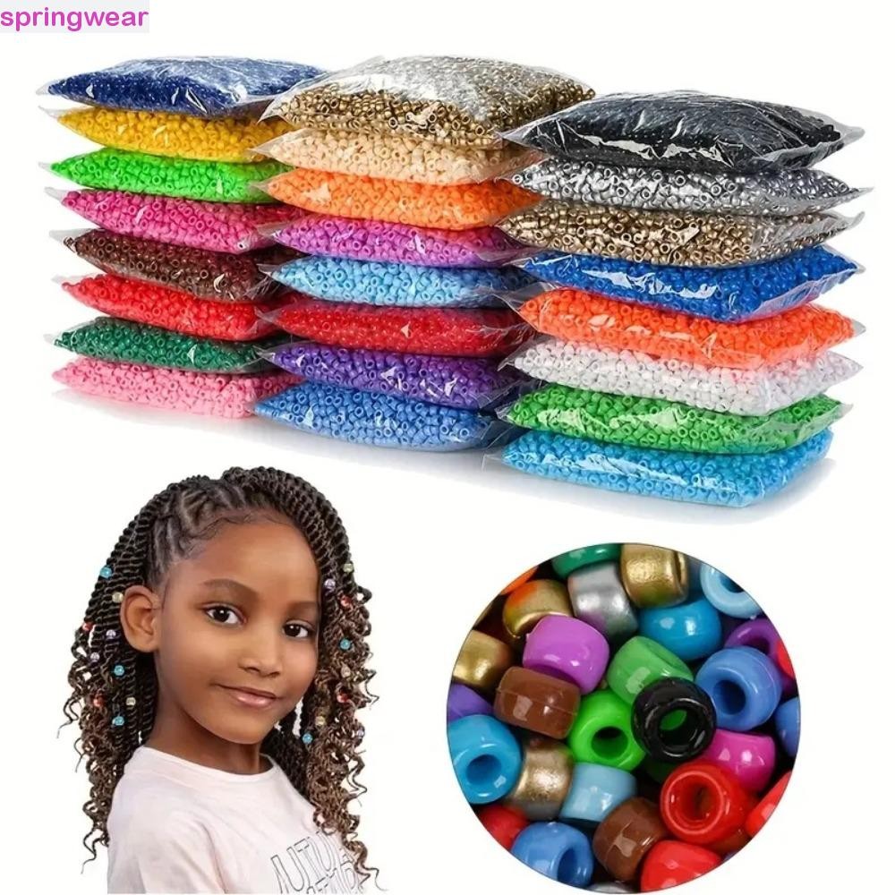 SPRINGWEAR 100pcs/set Colorful Pony Beads Set, Multi-Colored 6x9mm ...