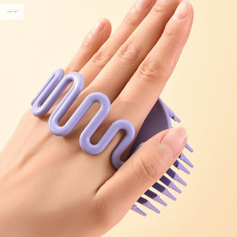 Home Purple Deep Scalp Massage Comb With Wrap-around Band Strength ...