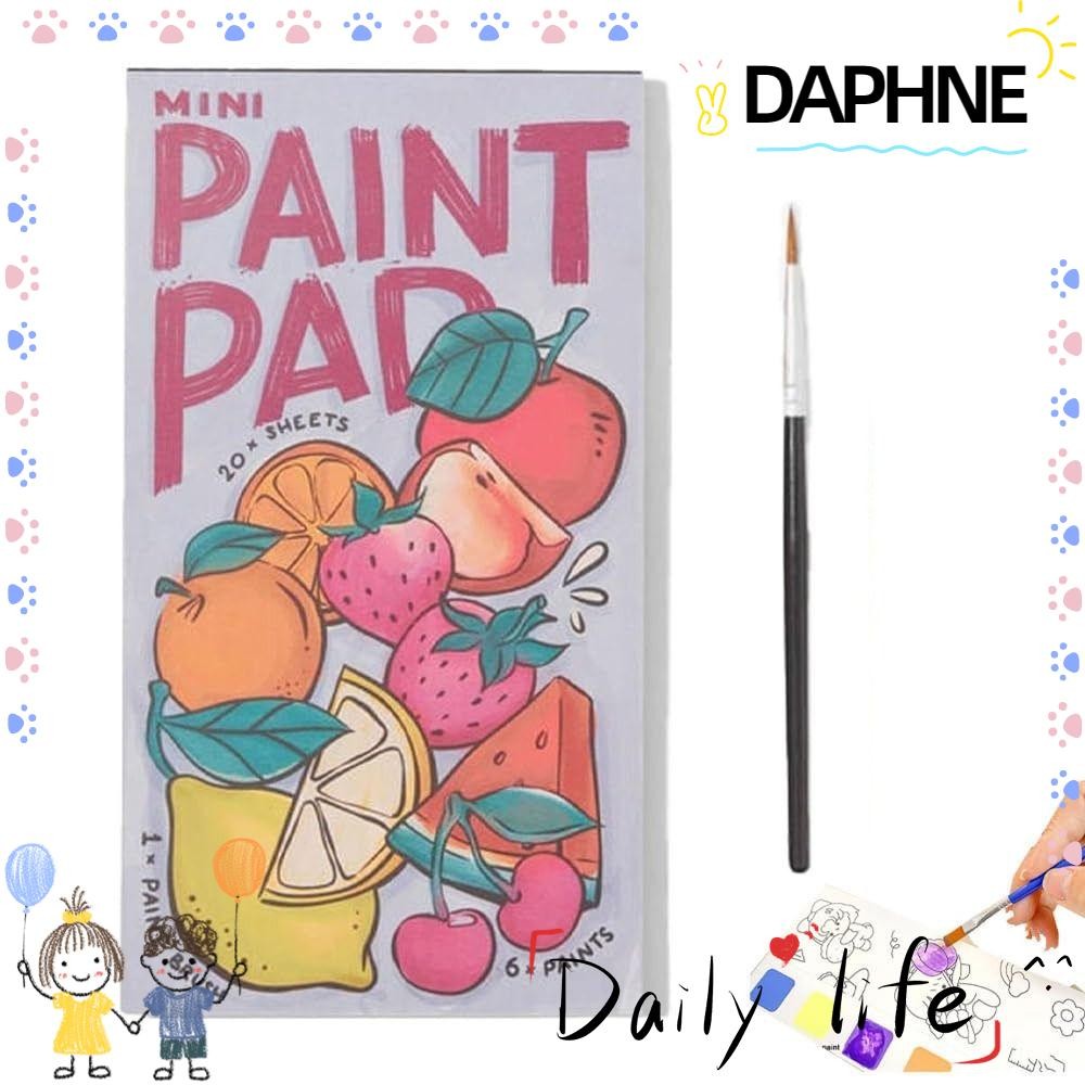DAPHNE Watercolour Paint Pad, with Pen Travel Watercolor Palette Paint ...