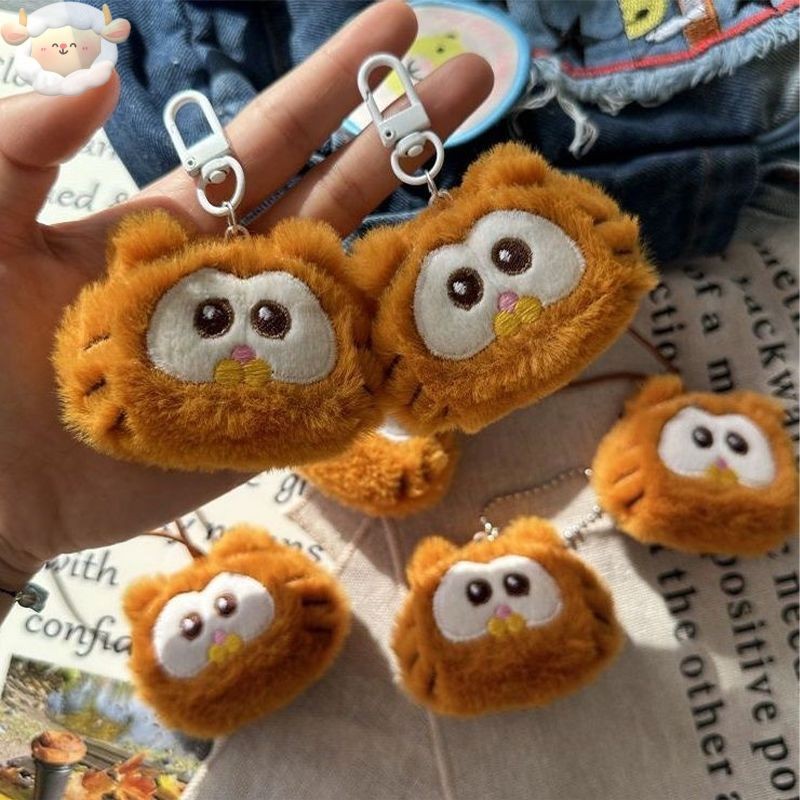 HP Plush Garfield Doll Key Chain Ins Cute Pendant Best Friend Couple ...