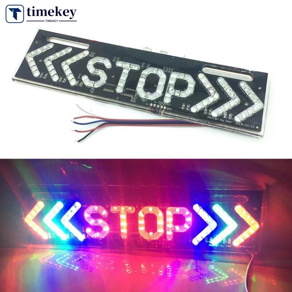 TIMEKEY LED Colorful Motorcycle Light Flash STOP Motor Indicator Lamp ...