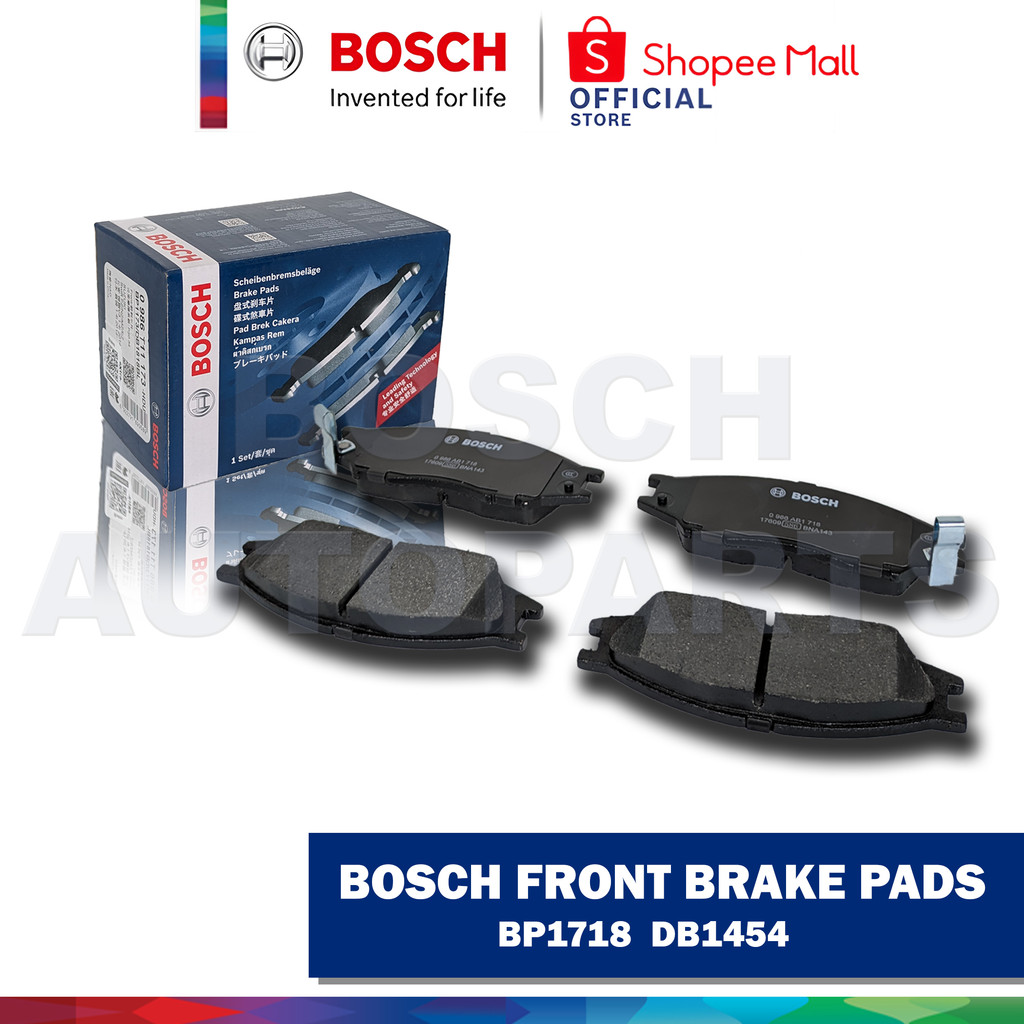 Bosch Front Brake Pads BP1718 (DB1454) for Nissan Sentra 1.3 GX 1999 ...