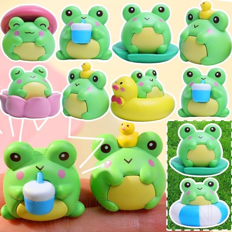 Lonely Frog Car Decoration - Self-Adhesive Cute Cartoon Small Frogs ...