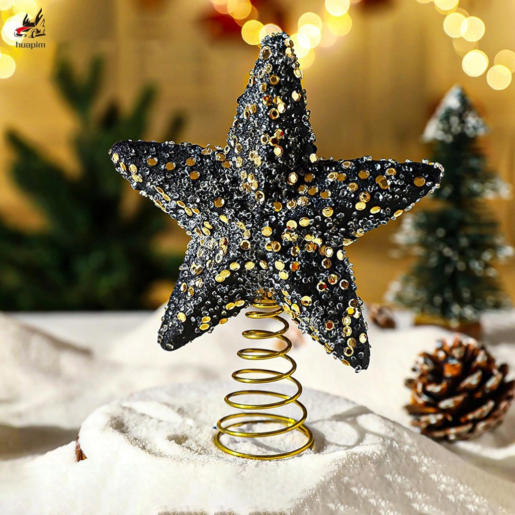 Christmas Tree Topper Star 3D Christmas Star Snow Tree Topper | Shopee ...