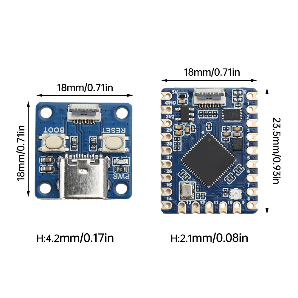 Pcbfun RP2350 Tiny Microcontroller Development Board Based On Rp2350A Dual Core Dual ...