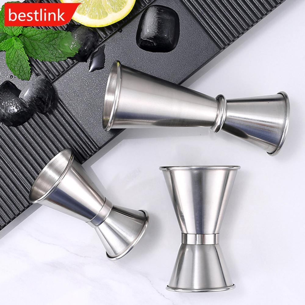 BESTLINK 15/30ml 30/60ml Double Spirit Jigger Stainless Steel Measure ...