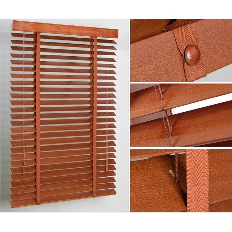 Solid Wood Blinds Basswood Venetian Blind Environmental Protection Curtains Bedroom Shading ...
